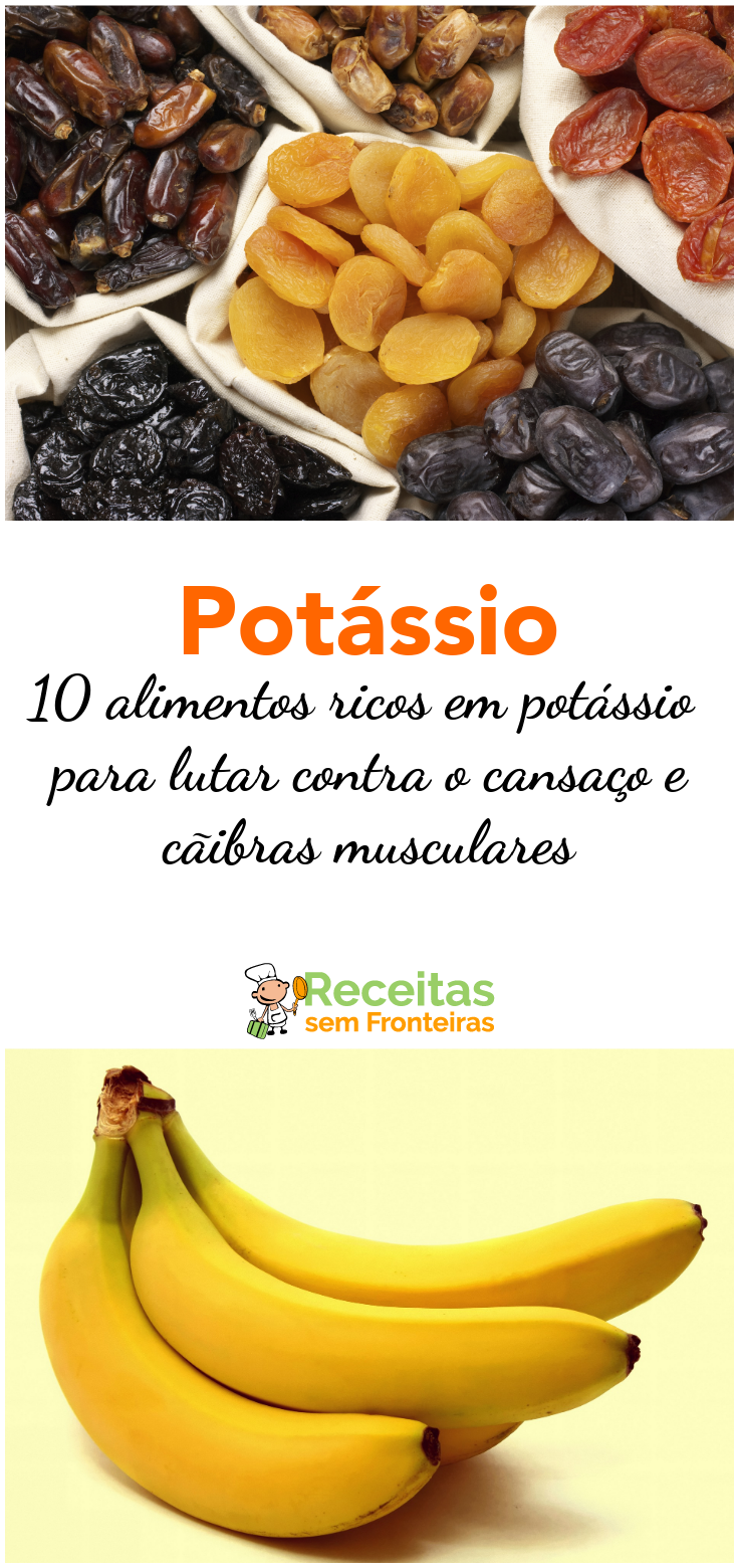 10 alimentos ricos em potássio para lutar contra o cansaço e cãibras ...